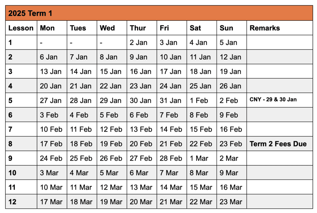 Curio’s Fees & Schedule 2025 - CURIO SG